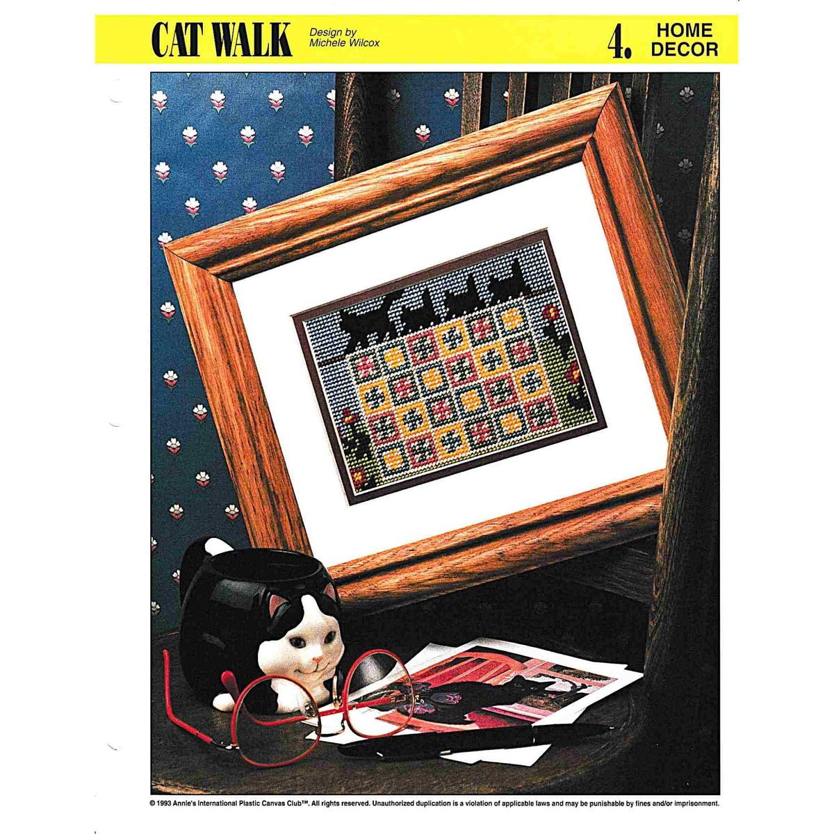 Cat Walk *10-mesh* Plastic Canvas Pattern – Cardinal House Stitches