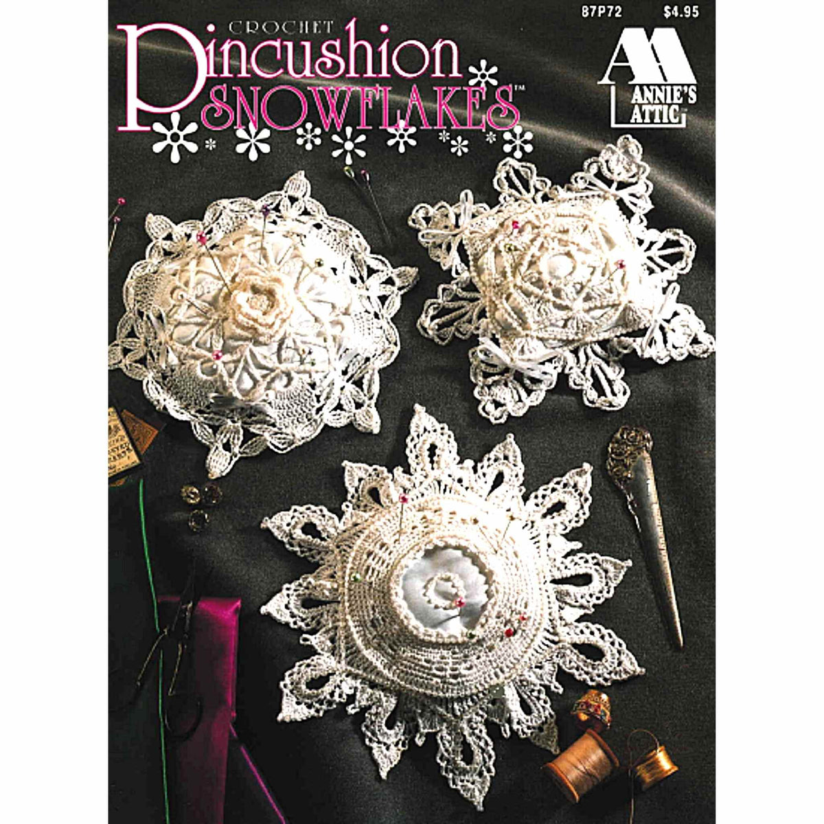 Thread Crochet Pattern Pincushion Snowflakes – Cardinal House Stitches