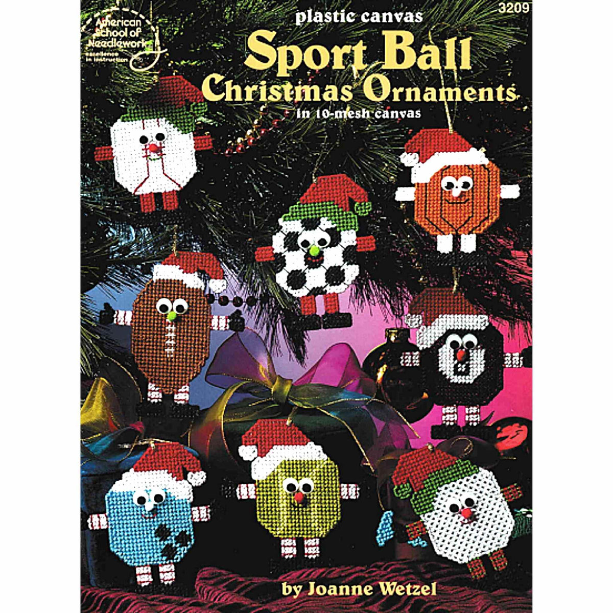 Vintage Plastic Canvas Needlecraft Patterns: Sport Ball Christmas ...
